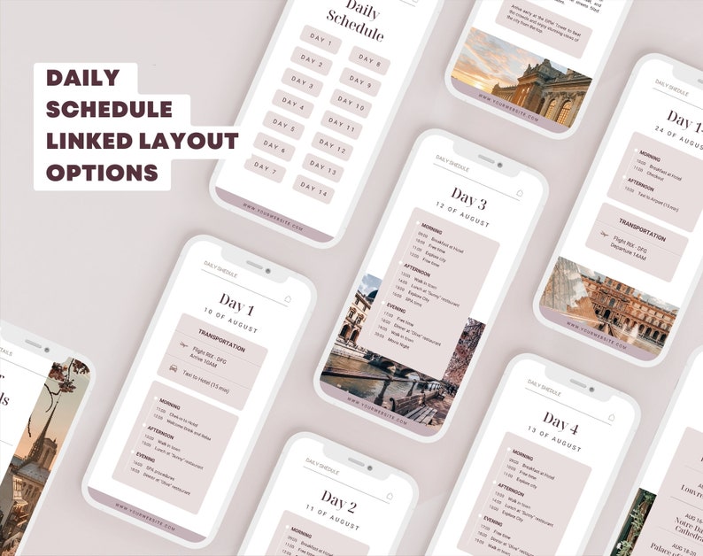 Paris Travel Mobile Itinerary Template Guide. DIY France Vacation ...