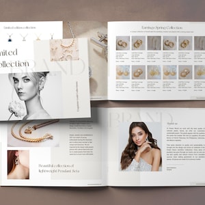 Jewelry Line Sheet Template Product Catalogue. Price List and Service ...