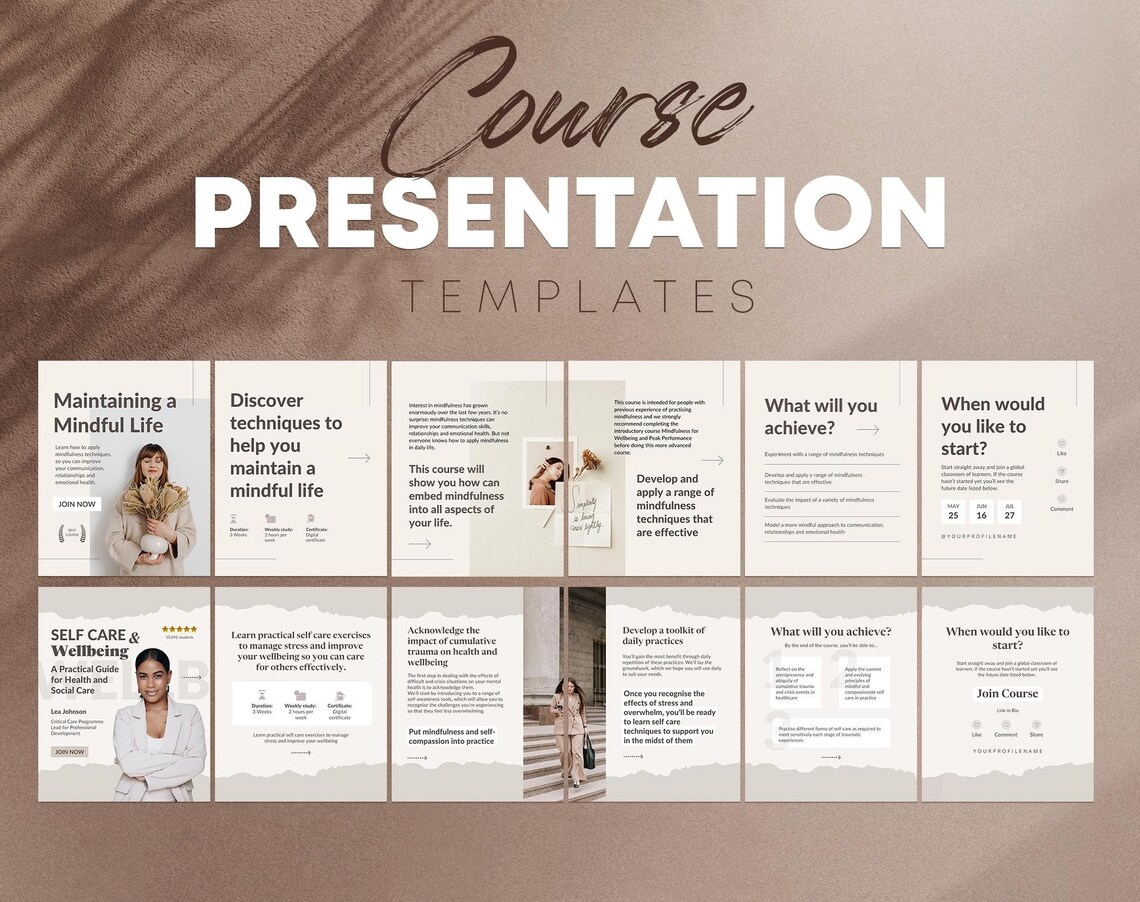 Life Coach Carousel Instagram Post Templates Canva. Course - Etsy