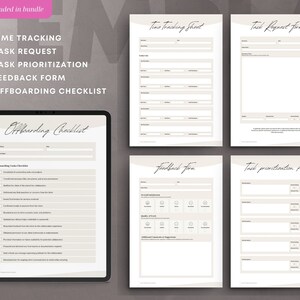 Virtual Assistant Client Intake Form Bundle: Canva Templates (digital ...