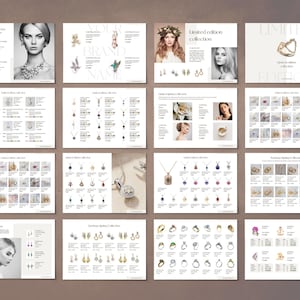 Jewelry Line Sheet Template Product Catalogue. Price List and Service ...