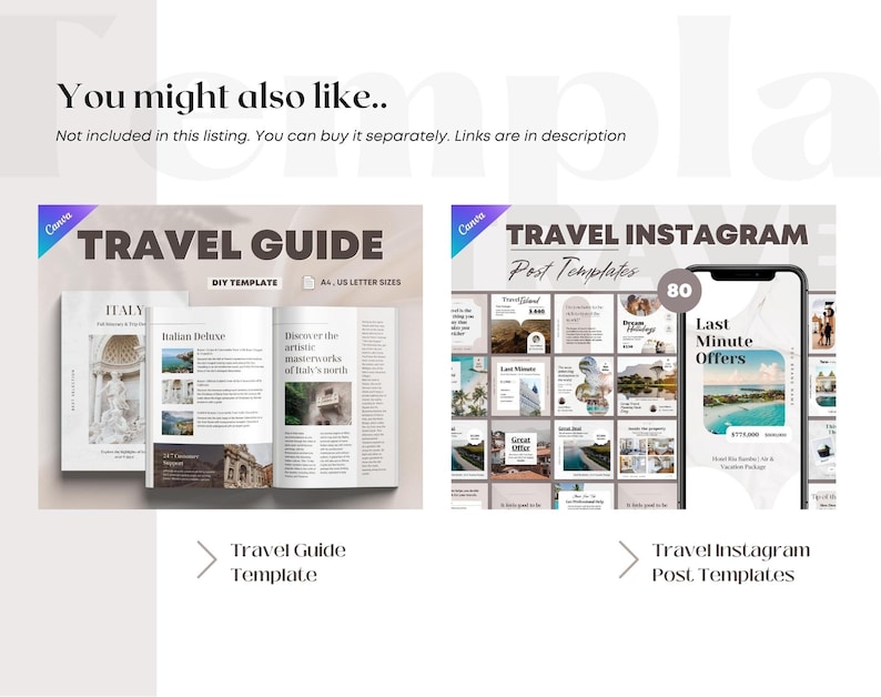 Europe Travel Itinerary Mobile Template. Digital Editable Holliday Tour ...