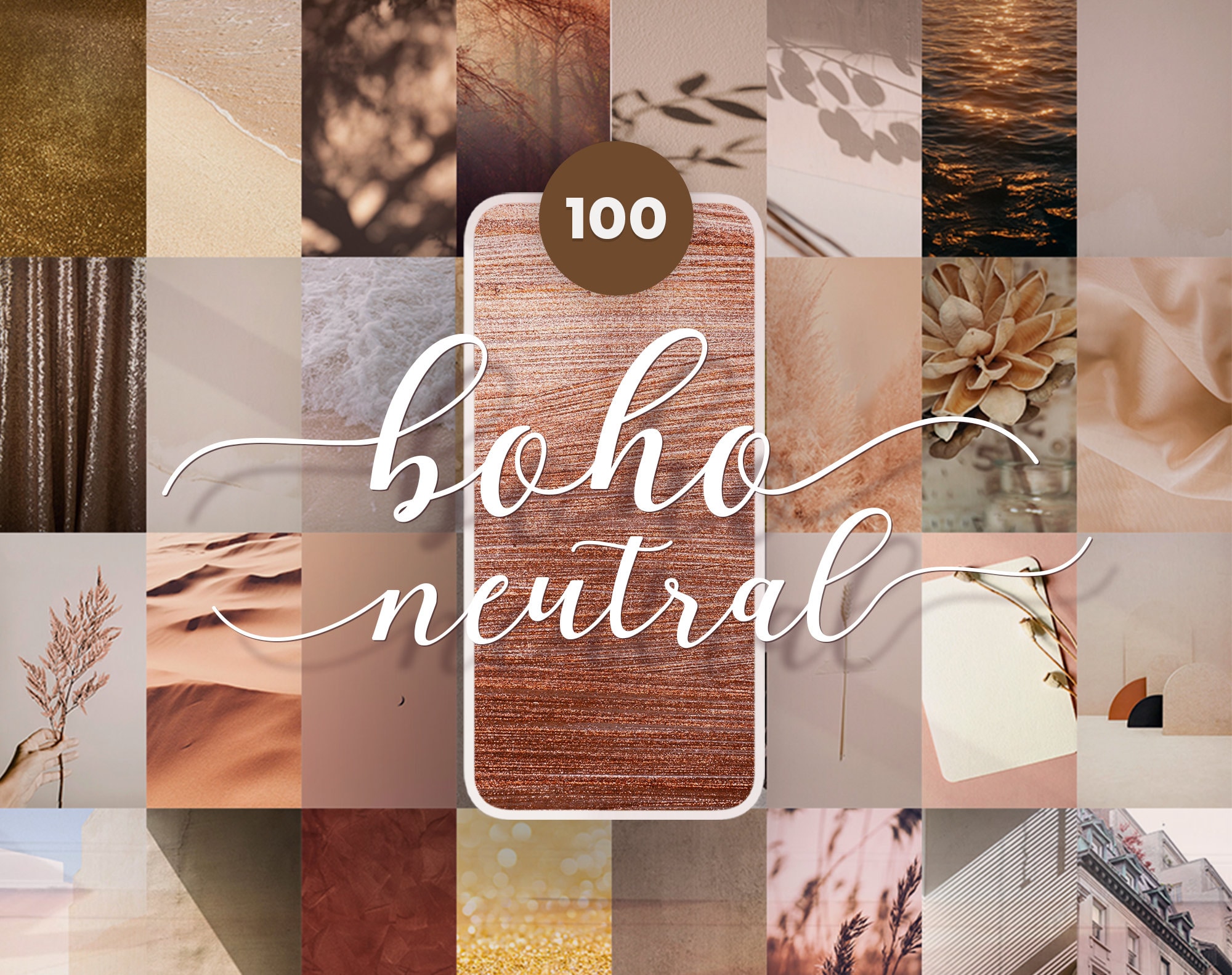 Boho Neutral Instagram Story Photo Backgrounds. Nude Tan Brown Image ...