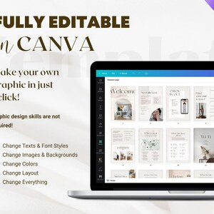 Welcome Guest Guide Book Template. Cabin Vacation Beach Printable ...