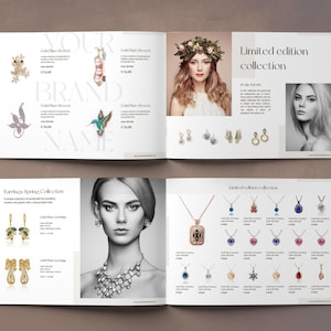Jewelry Line Sheet Template Product Catalogue. Price List and Service ...