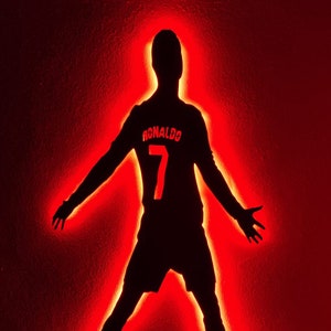 Cristiano Ronaldo LED Wall Art - CR7 Neon Sign | Iconic Soccer Decor ...
