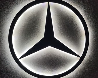 Mercedes Benz Emblem Black Background