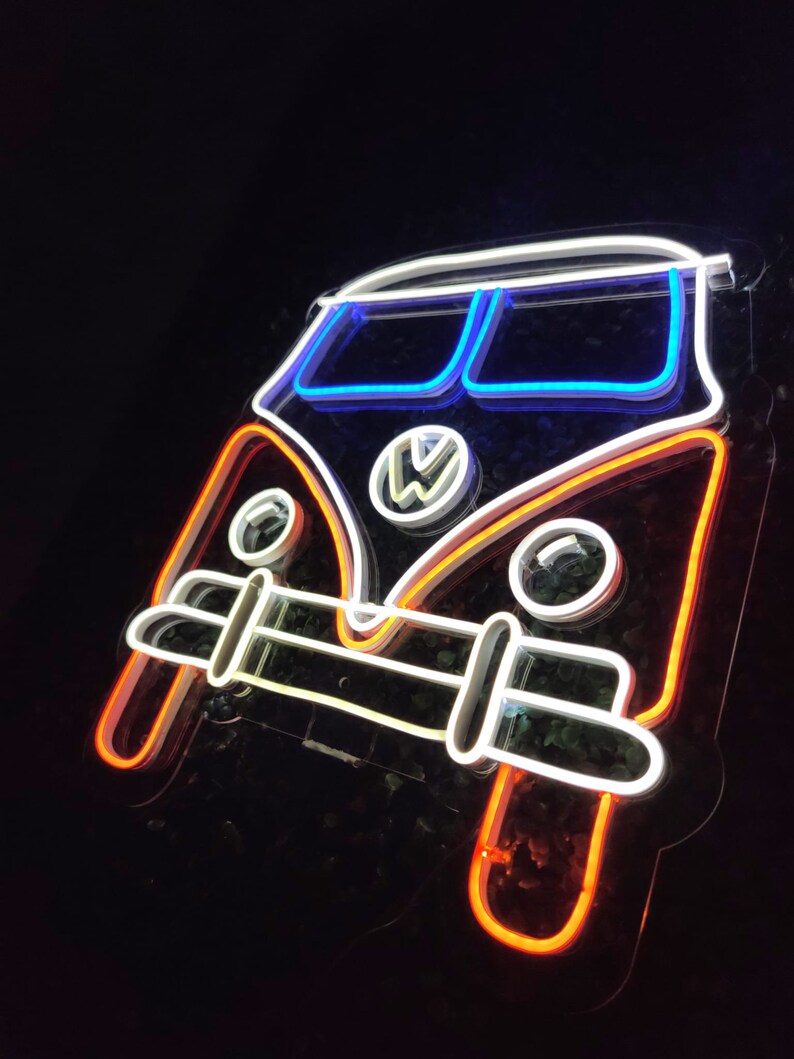 Volkswagen Beetle T2 Neon Sign - LED Wall Art | Classic VW Decor for ...