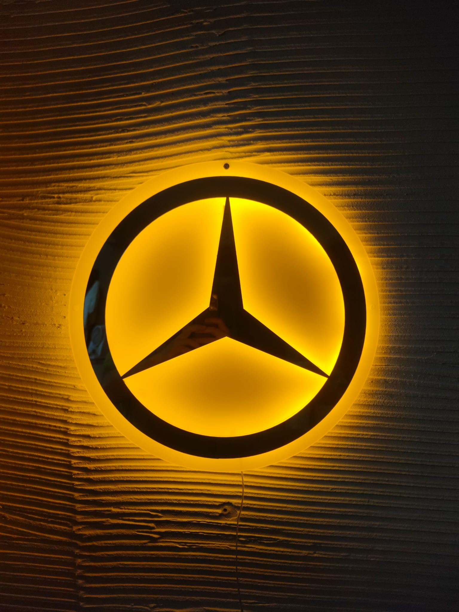 Mercedes Benz Led Sign Wall Art | Car Logo Wall Art | Cars Gift ...