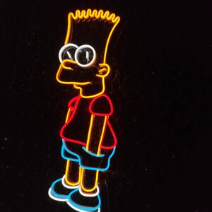 Simpson Bart Neon Led Sign Wall Art Led Sign/simpson Neon Sign/ Cartoon ...