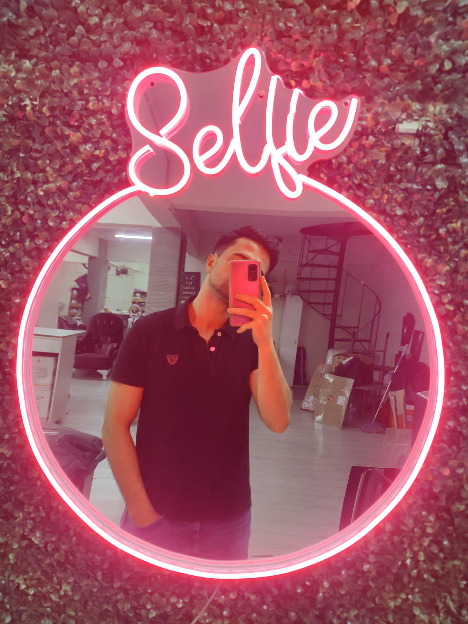 Selfie Mirror Neon Sign , Makeup Mirror , Lighted Mirror , Home Mirror ...