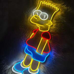 Simpson Bart Neon Led Sign Wall Art Led Sign/simpson Neon Sign/ Cartoon ...