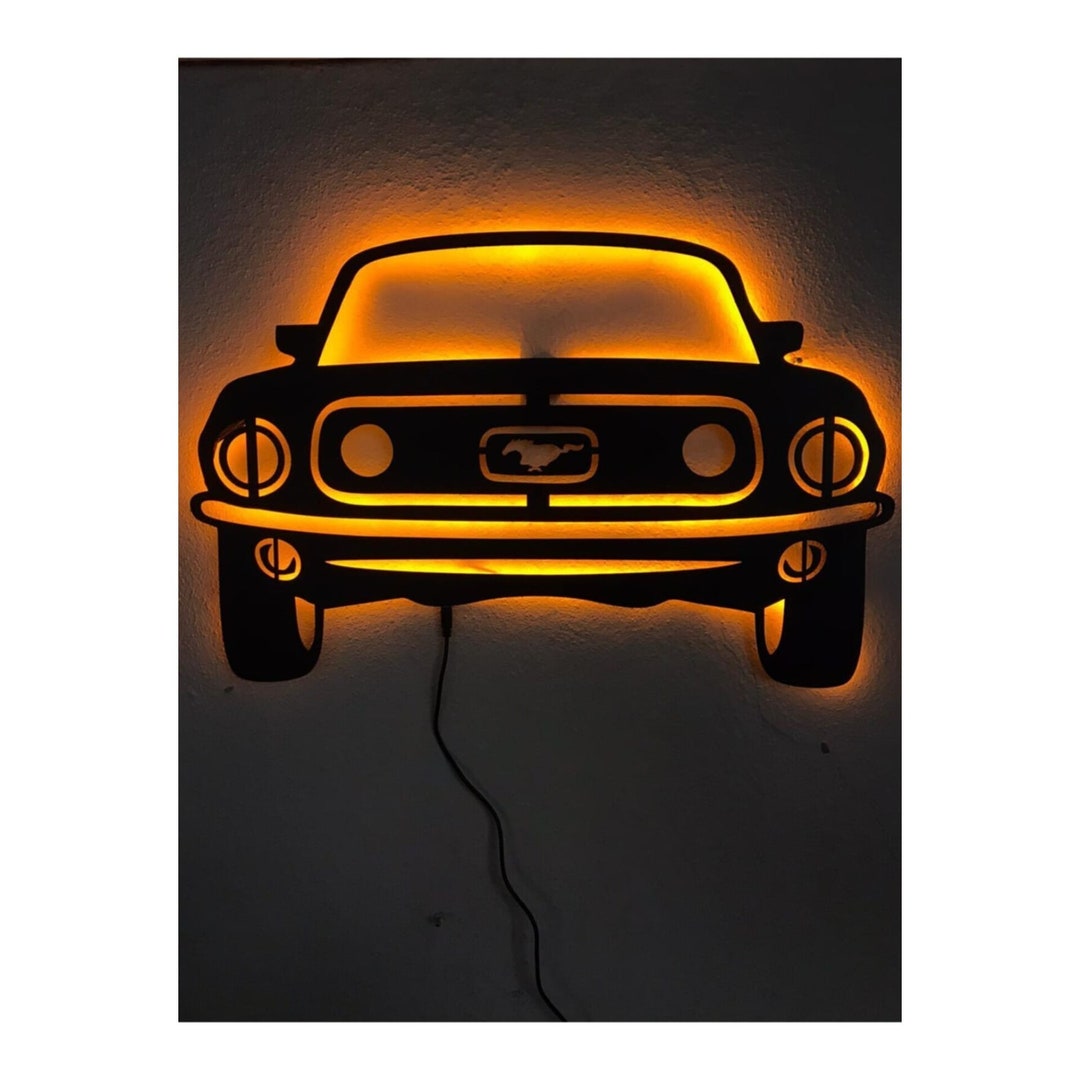 Mustang Neon Sign - LED Light for Car Enthusiasts | Stylish Wall Art ...
