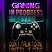 Gaming İn Progress Gamer Led Lighted Wall Art| Gamer Room Decor|gamer ...
