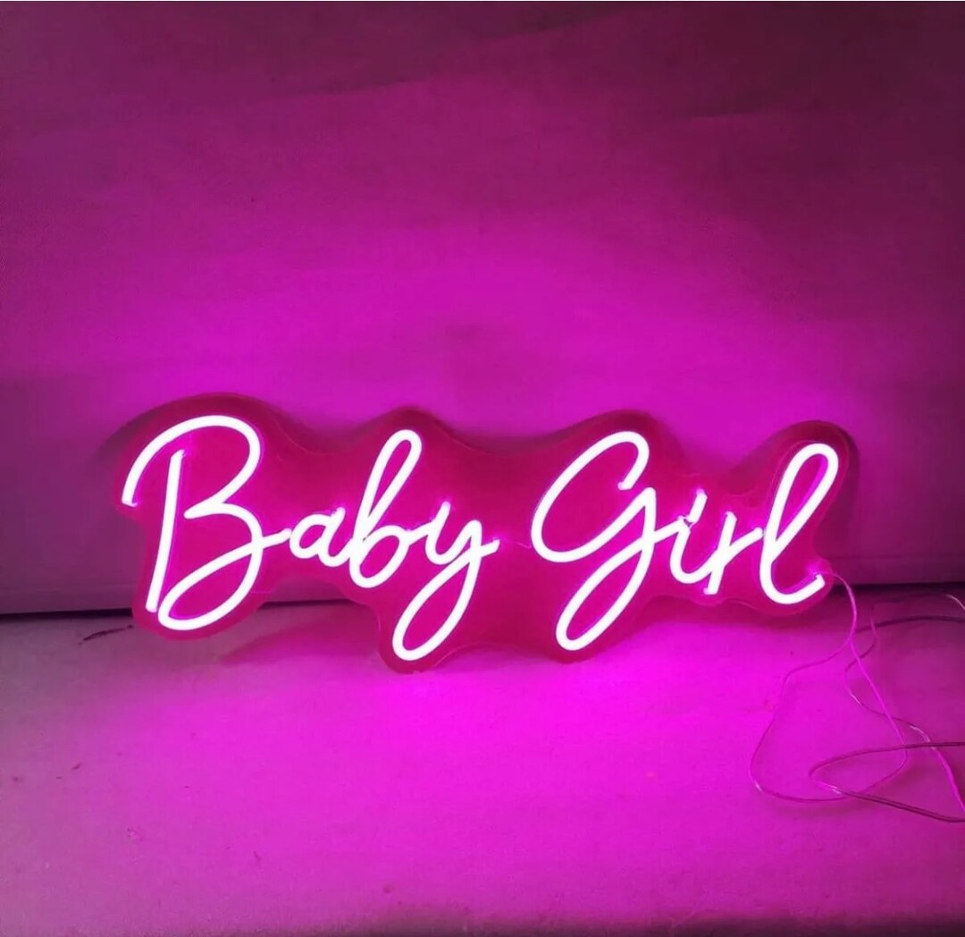 Baby Girl Neon Led Sign Wall Art , Shower Design , Boho Baby , Kids ...