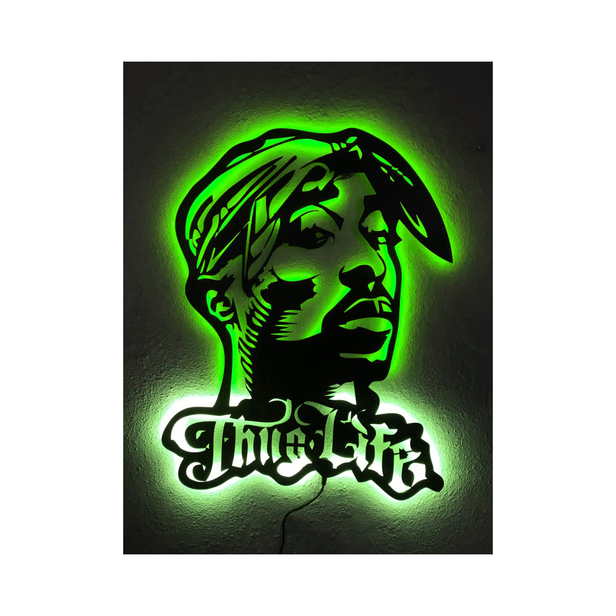 Tupac Shakur LED Sign Iconic Wall Art for Fans |vibrant Neon Light ...