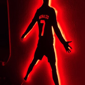 Cristiano Ronaldo LED Wall Art - CR7 Neon Sign | Iconic Soccer Decor ...