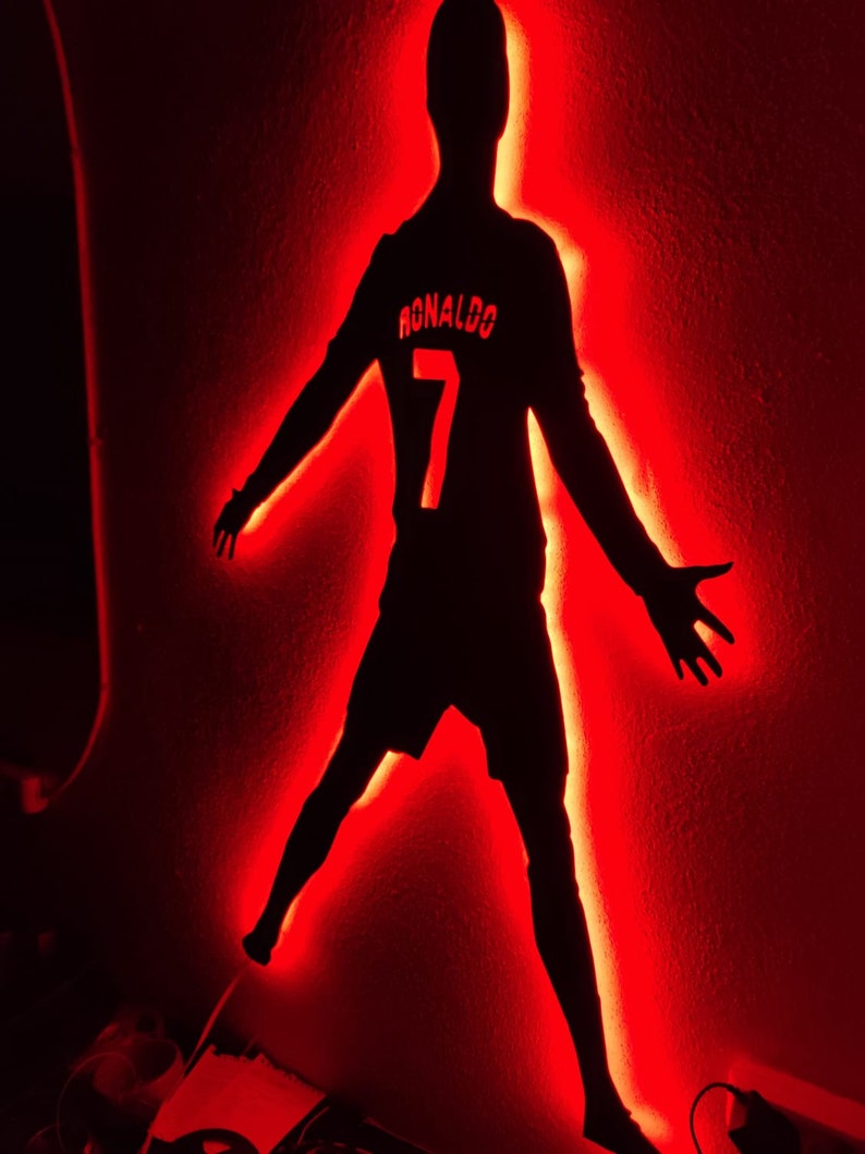 Cristiano Ronaldo LED Wall Art - CR7 Neon Sign | Iconic Soccer Decor ...