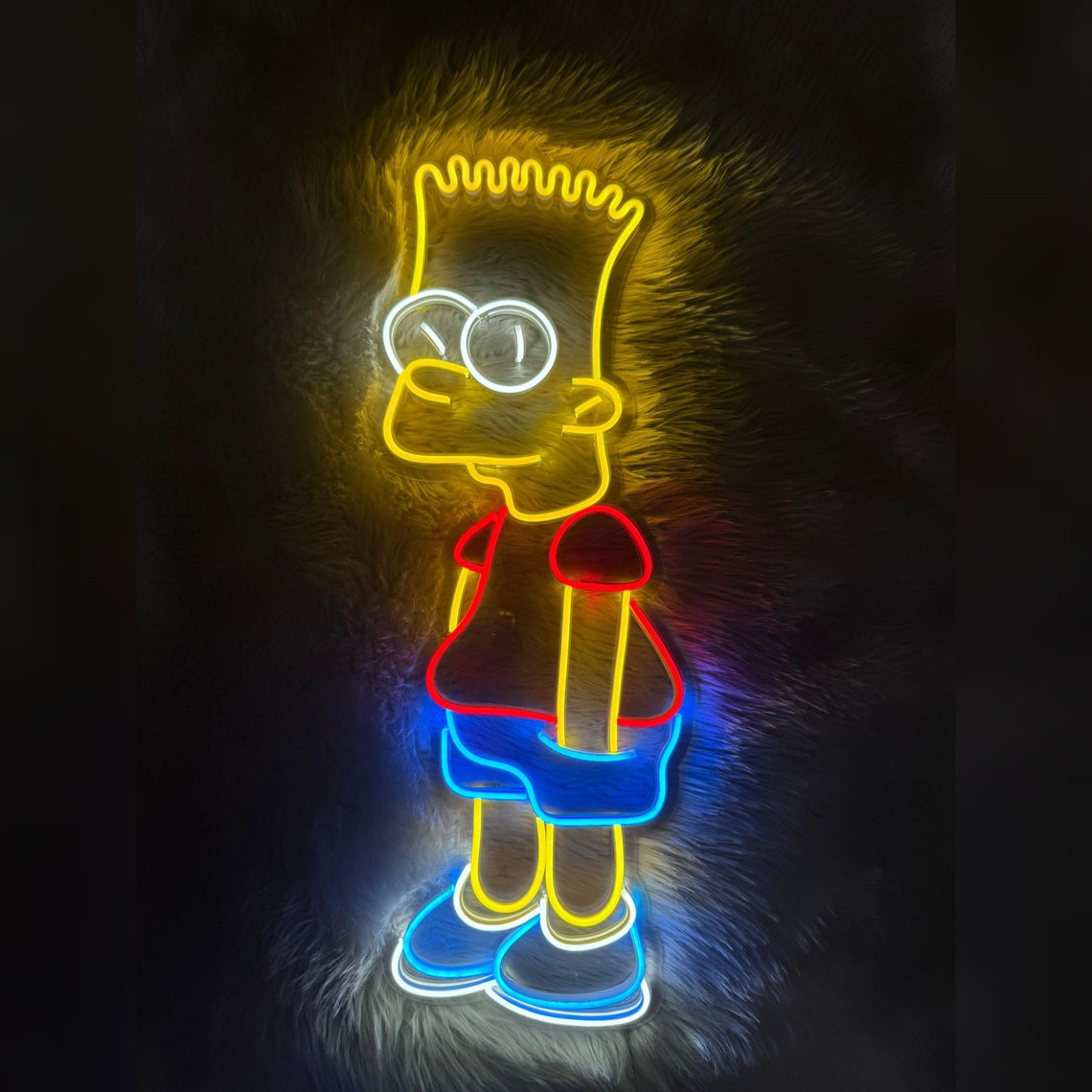 Simpson Bart Neon Led Sign Wall Art Led Sign/simpson Neon Sign/ Cartoon ...
