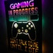 Gaming İn Progress Gamer Led Lighted Wall Art| Gamer Room Decor|gamer ...