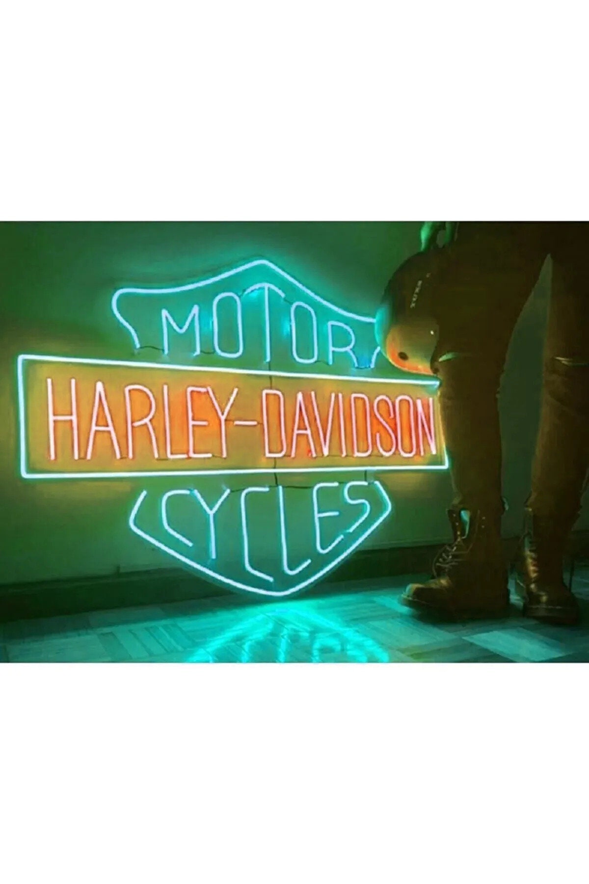 Harley Davidson Neon Led Wall Art / Davidson Gifts / Motorcycle Club ...