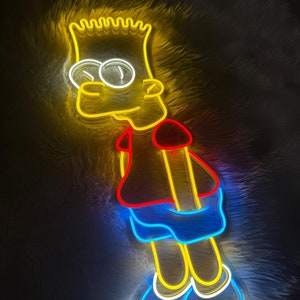 Simpson Bart Neon Led Sign Wall Art Led Sign/simpson Neon Sign/ Cartoon ...