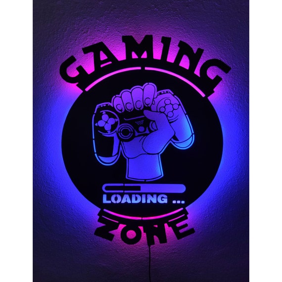Gaming Zone LED Wall Art Gamer Wall Art Gamer Wall Decor | Etsy