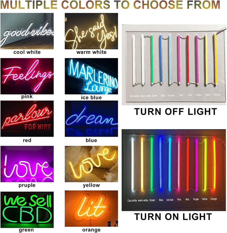 Custom Neon Sign Led Light, Neon Sign Bar, Custom Name Neon Sign ...