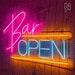 Bar Open Led Neon Sign , Open Sign for Bar , Bar Wall Art , Bar Led ...