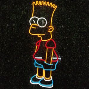 Simpson Bart Neon Led Sign Wall Art Led Sign/simpson Neon Sign/ Cartoon ...