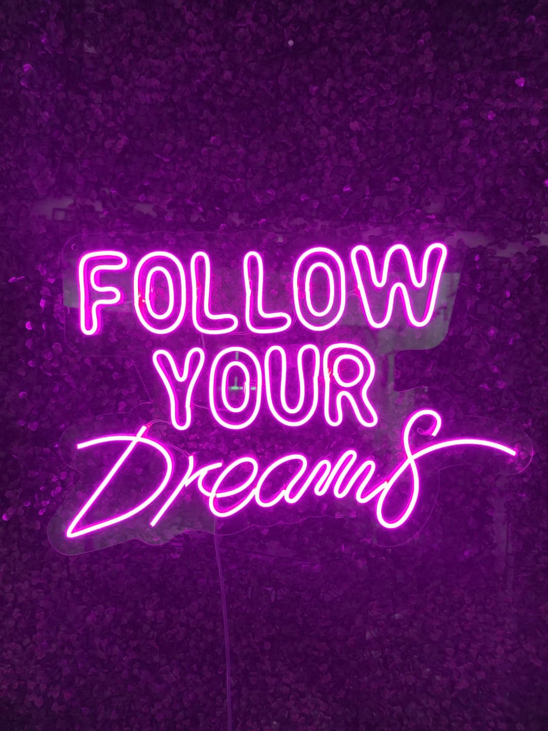 Follow Your Dreams Neon LED Sign - Inspirational Wall Decor ...