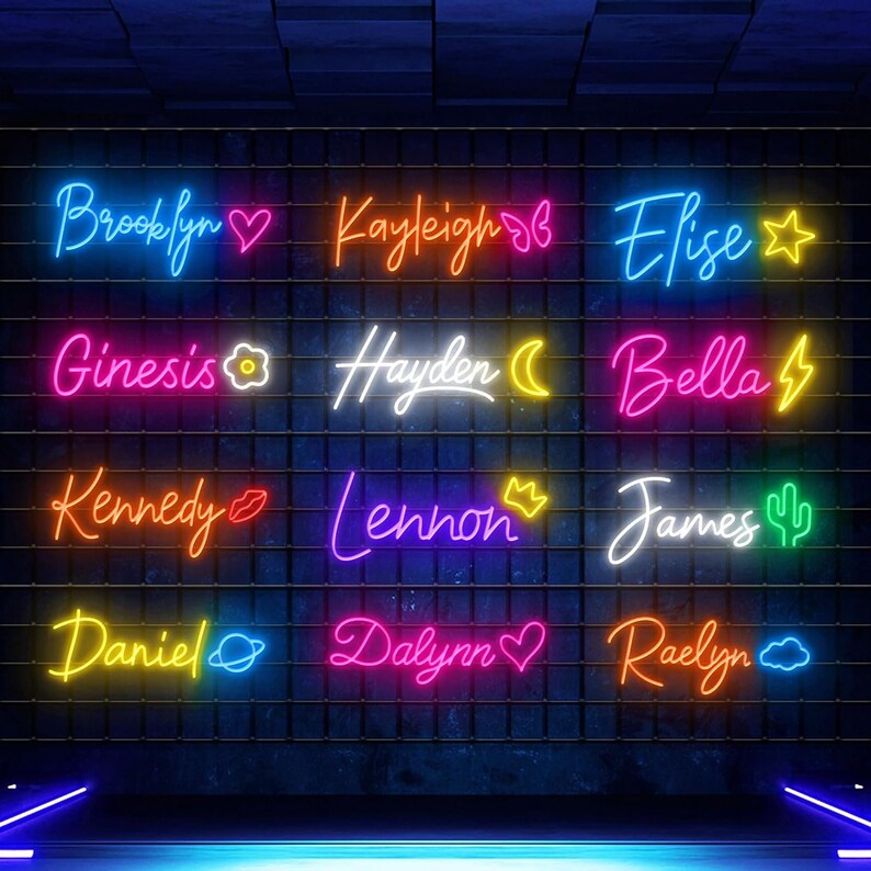 Custom Neon Sign Led Light, Neon Sign Bar, Custom Name Neon Sign ...