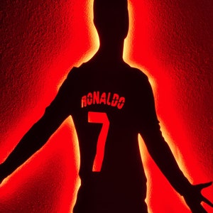 Cristiano Ronaldo LED Wall Art - CR7 Neon Sign | Iconic Soccer Decor ...