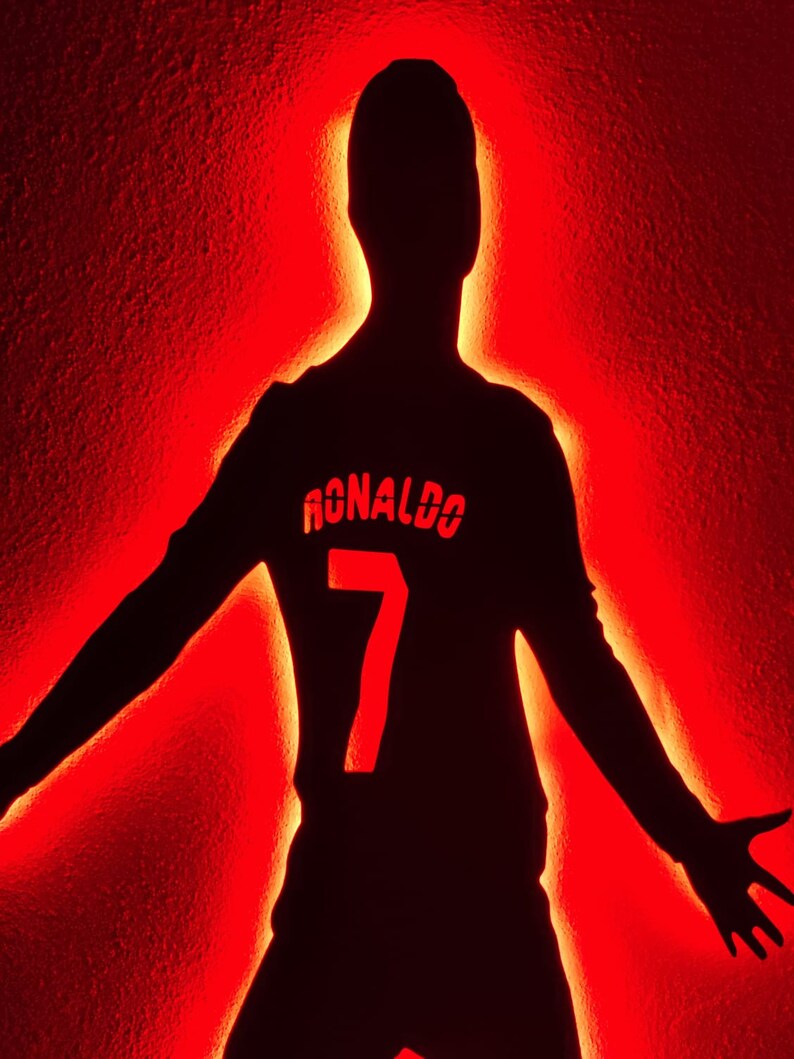 Cristiano Ronaldo LED Wall Art - CR7 Neon Sign | Iconic Soccer Decor ...