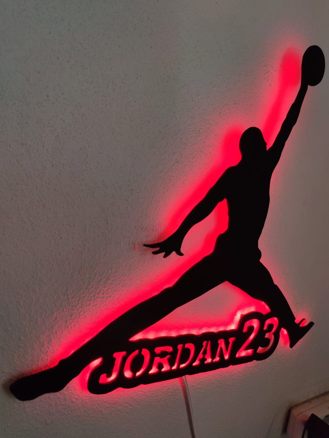Michael Jordan Led Sign | Wall Art | Wall Decor | Basketball Wall Art ...