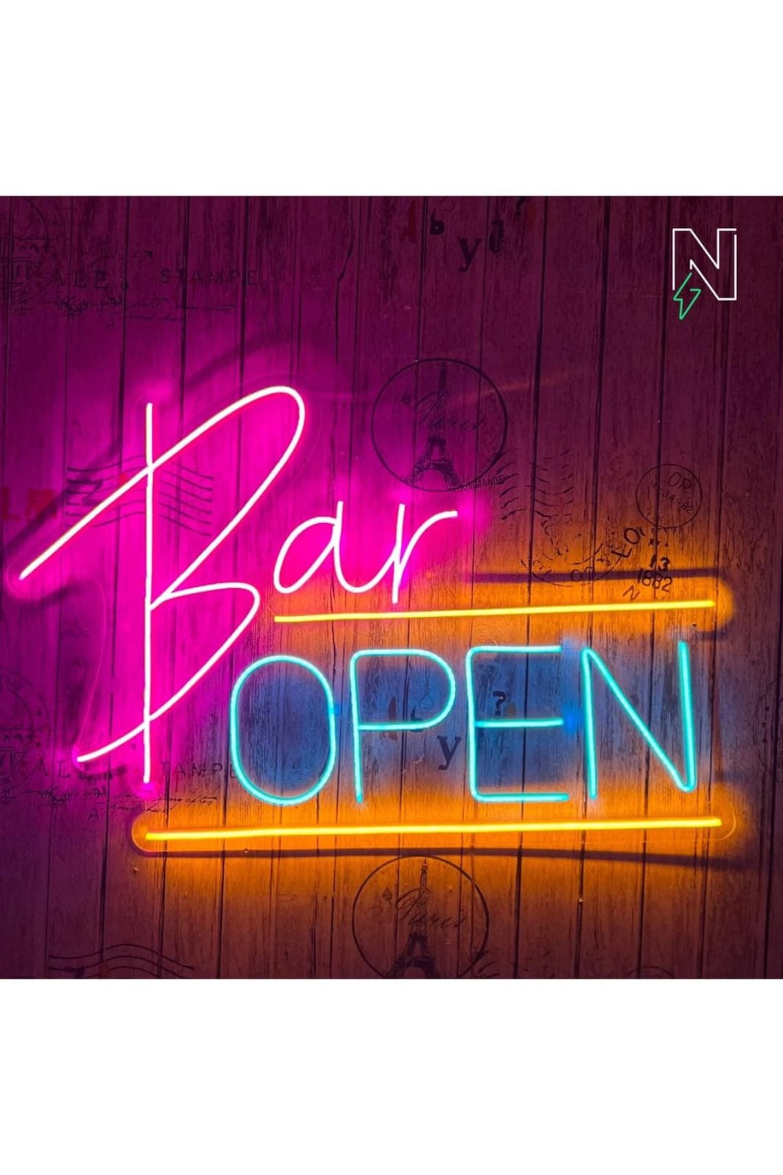 Bar Open Led Neon Sign , Open Sign for Bar , Bar Wall Art , Bar Led ...