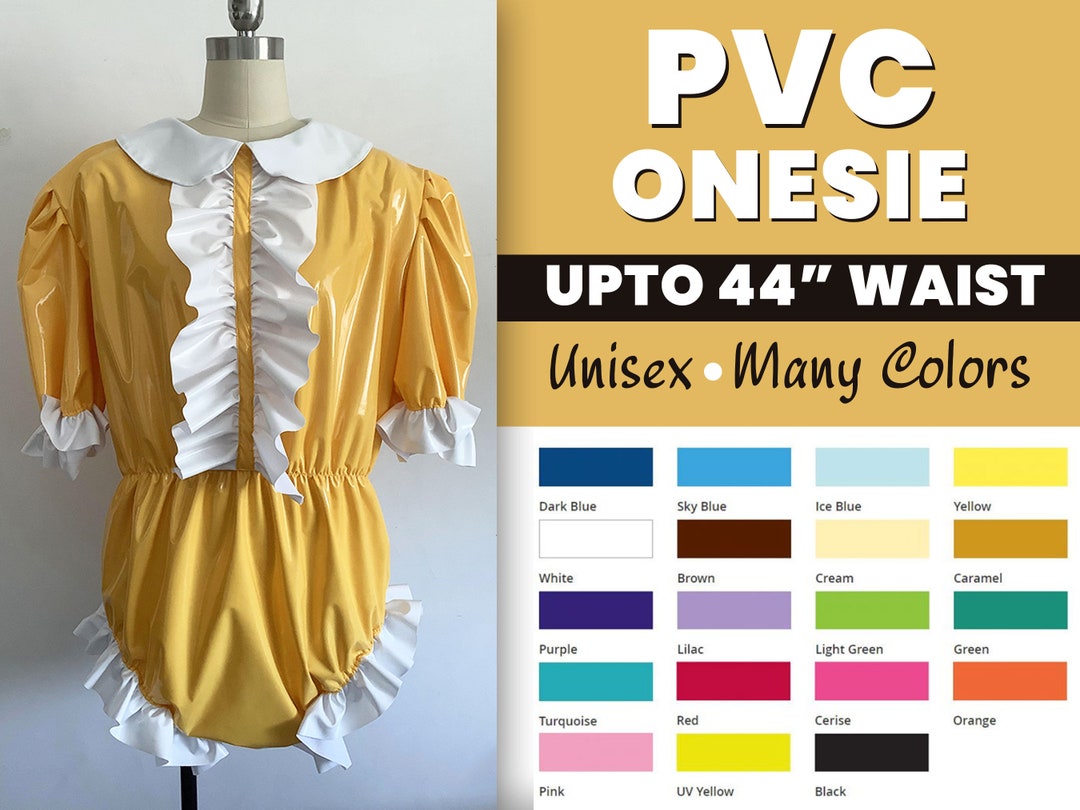 PVC Plastic ABDL Onesie, Little Ones DDLG Bodysuit, Adult Baby Diaper ...