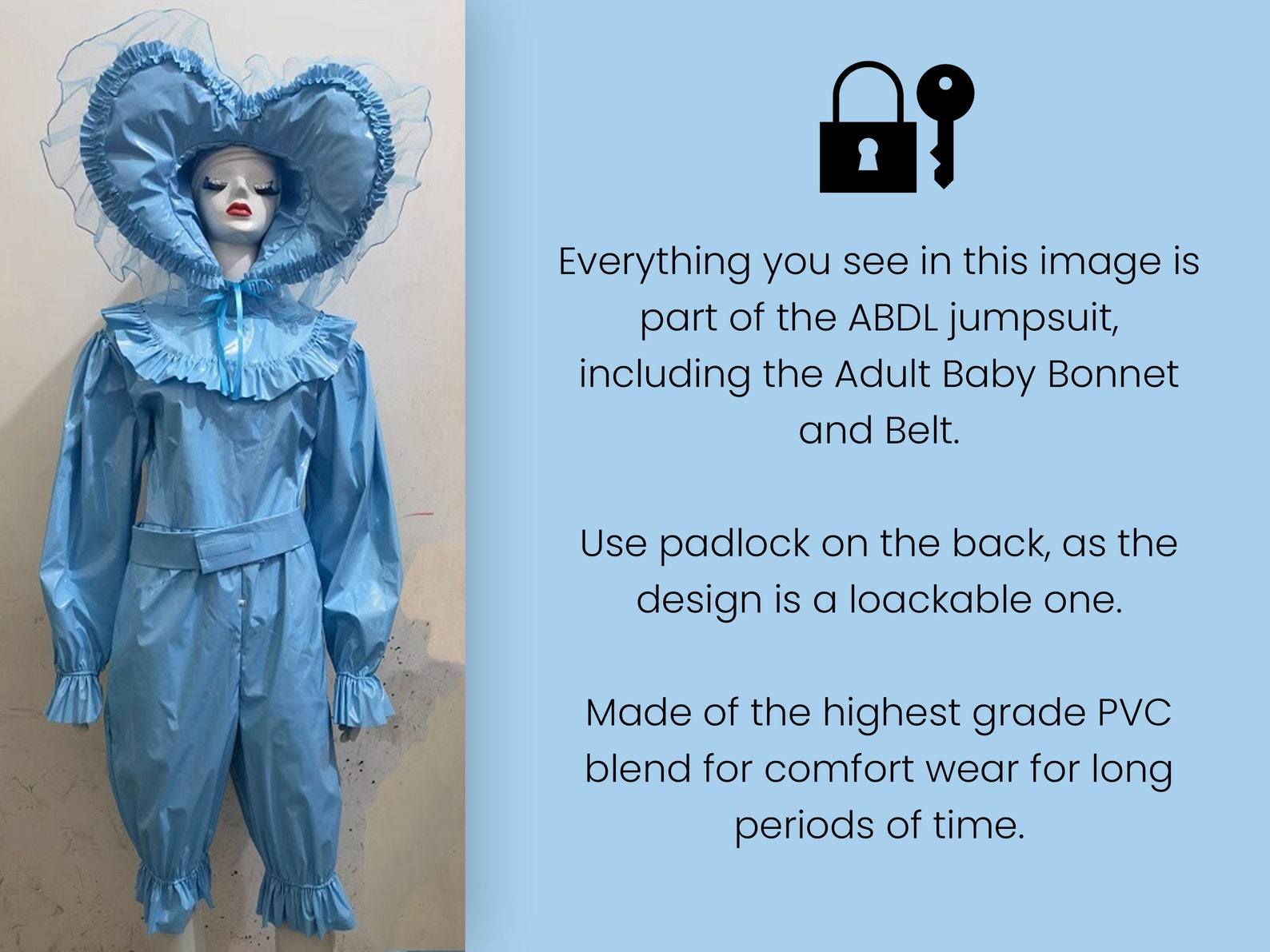 Lockable Sissy ABDL Romper Adult Baby PVC Pullups Abdl Plus - Etsy