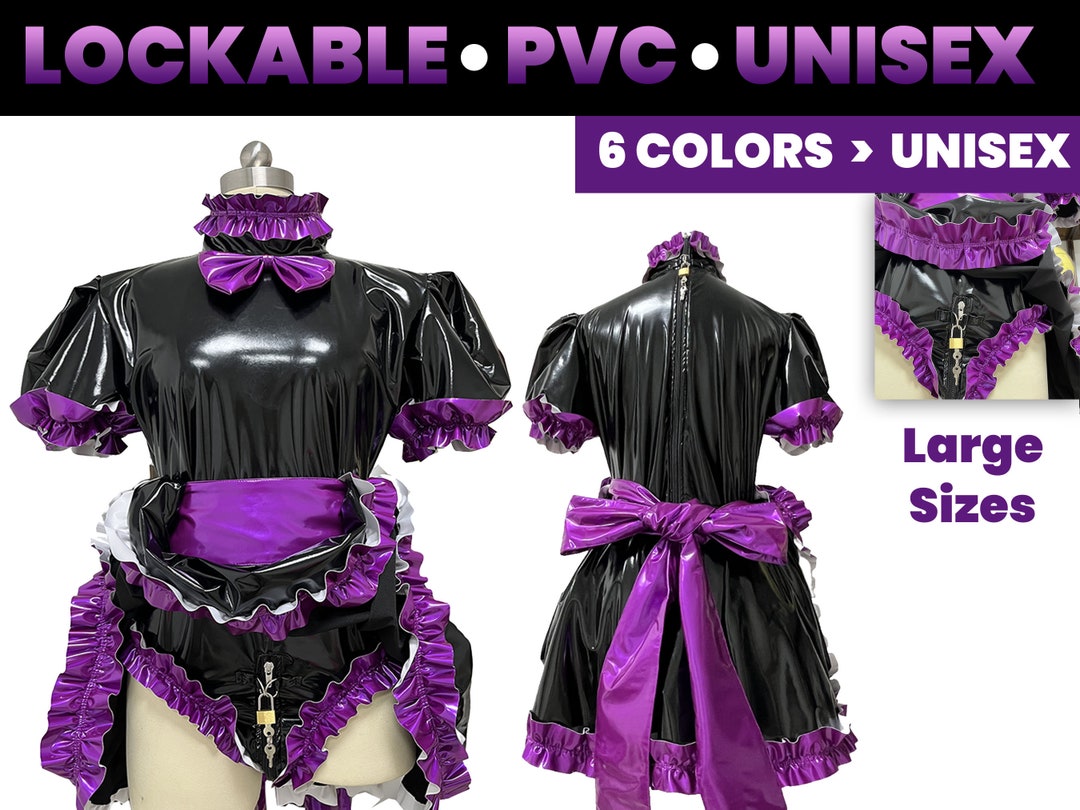 PVC Dress, ABDL Plus Size, Lockable Maid Dress, Sissy Transgender ...