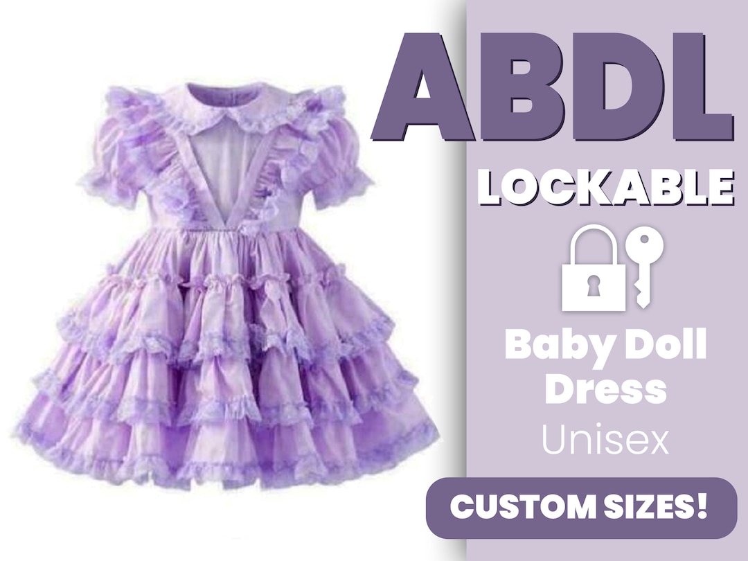 Purple Sissy ABDL Dress, Abdl Girl Baby Doll Dress, Adult Baby Pinafore ...