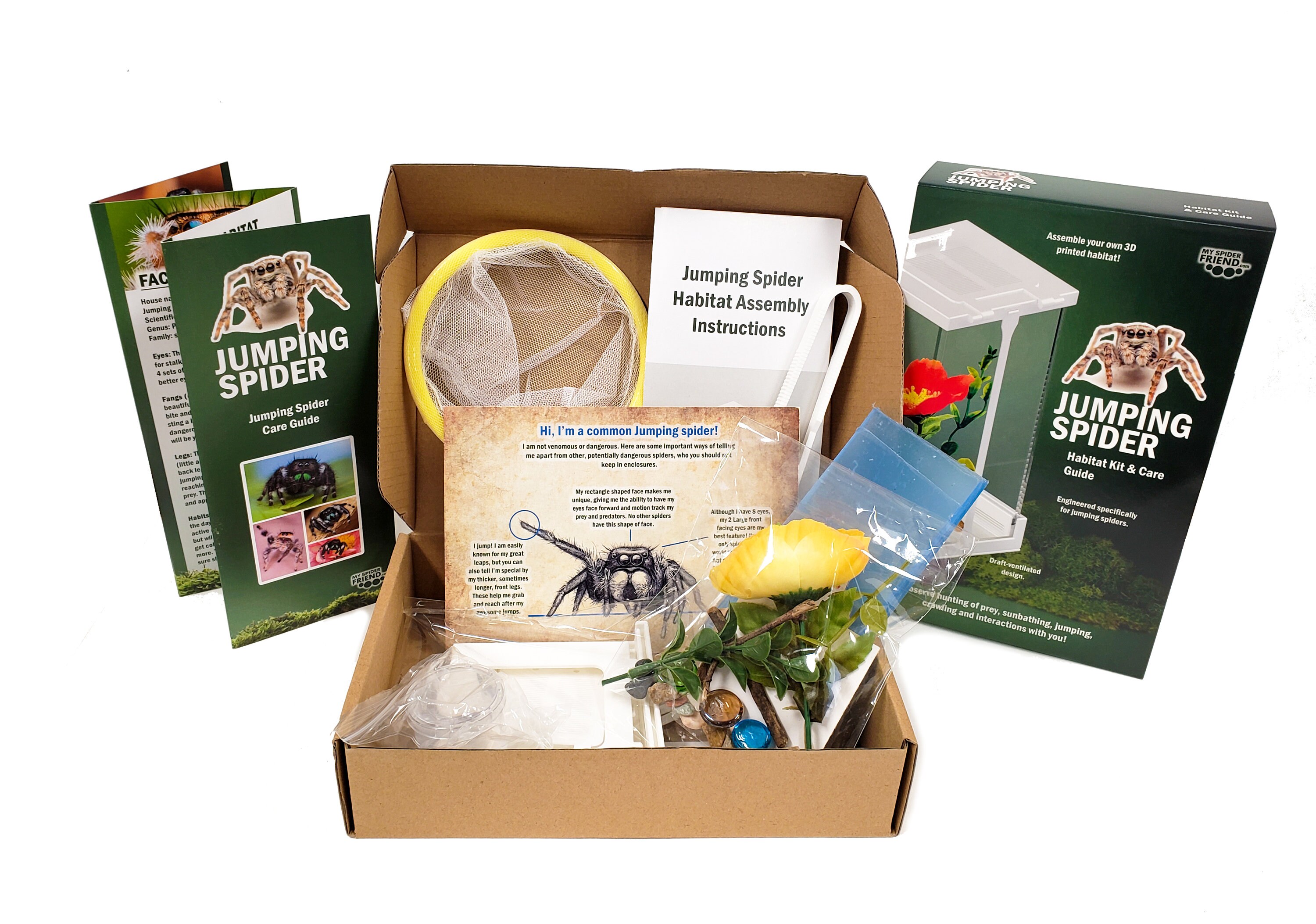 FULL KIT: Jumping Spider Habitat and Care Kit 3D Printed - Etsy
