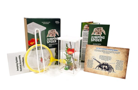 FULL KIT: Jumping Spider Habitat and Care Kit 3D Printed | Etsy