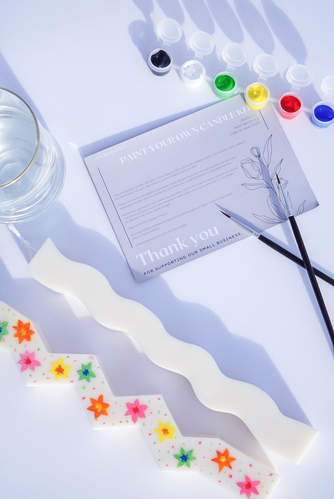 Paint Your Own Candle Kit Zig Zag & Wave Candles With Paint Set and ...