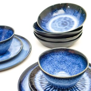 Handmade Large Ceramic Ocean Glaze Dinner Plate - Etsy