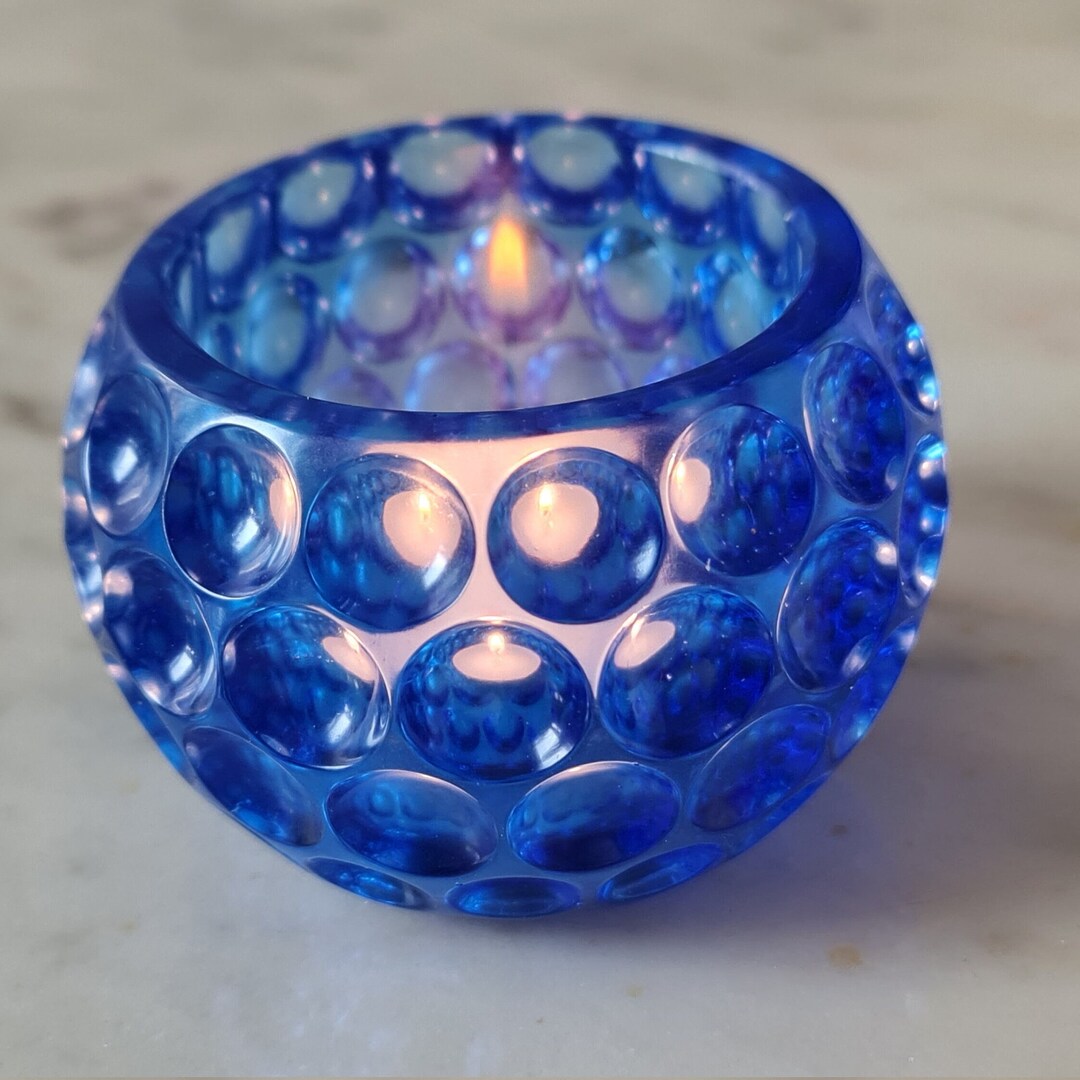 Handmade Candlesticks From a Mixture of Crystals and Resin. - Etsy