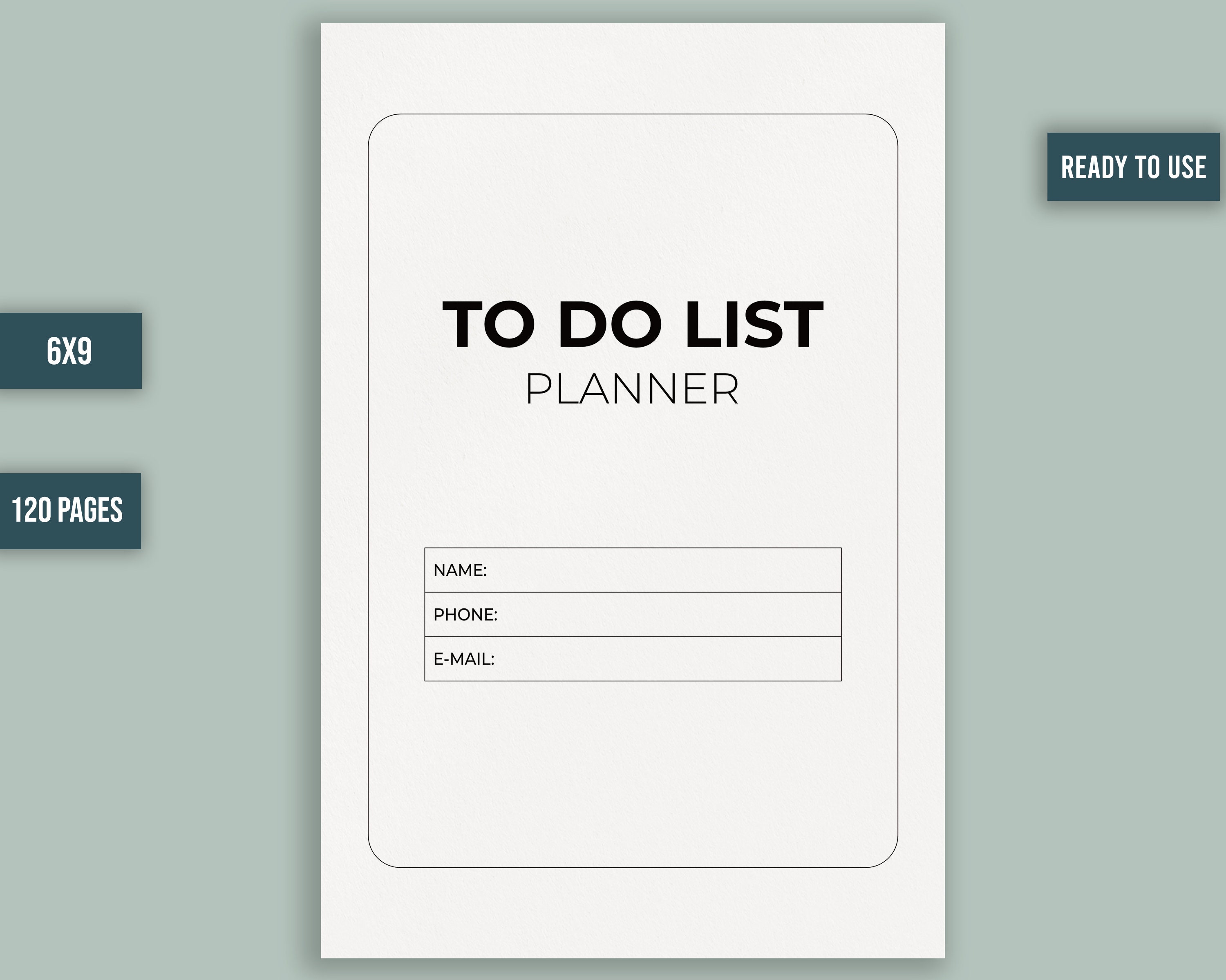 To Do List Planner 6x9 Inches Ready to Upload PDF Commercial Use KDP ...