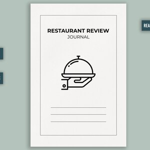 Restaurant Review Journal 6x9inches Ready to Upload PDF Commercial Use ...