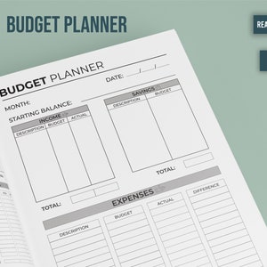 Budget Planner KDP Interior 6x9 Inches Commercial Use Ready to Upload ...