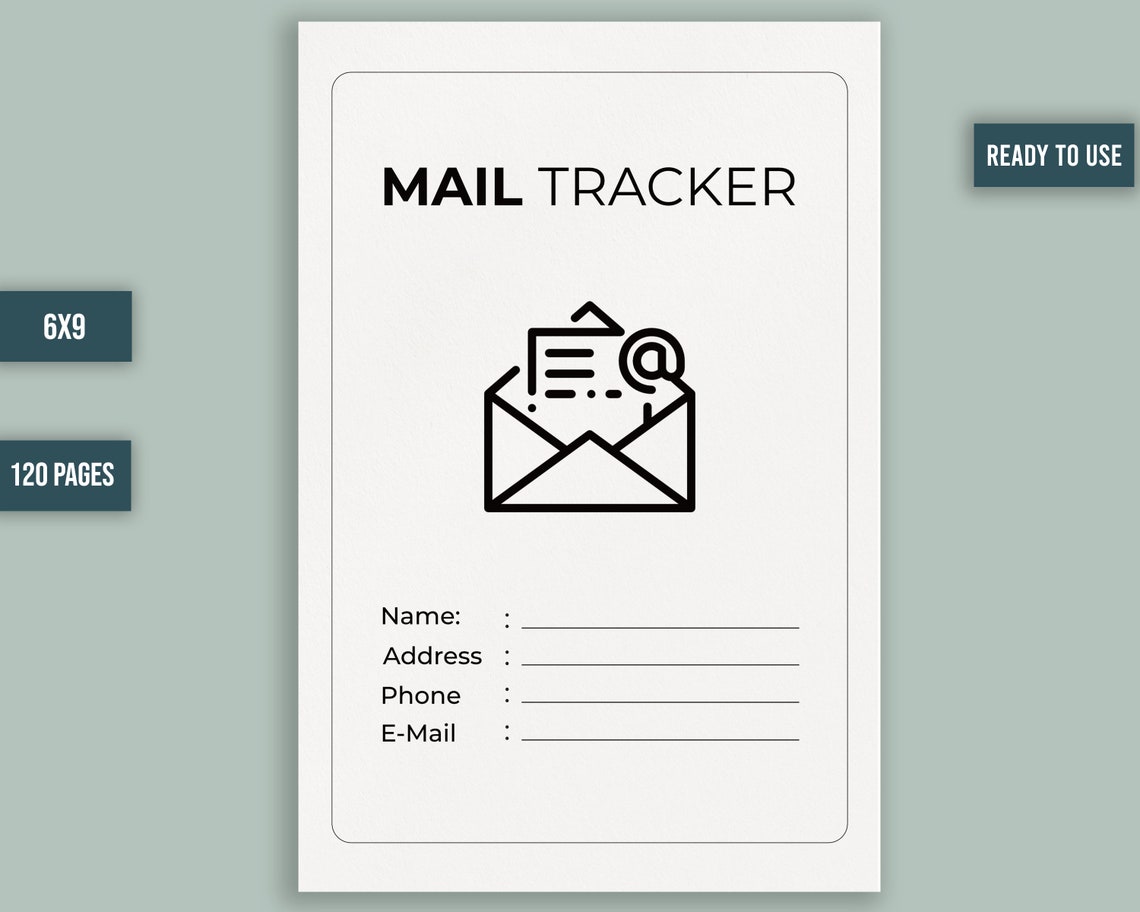 Mail Tracker KDP Interior Commercial Use Ready to Upload PDF KDP ...