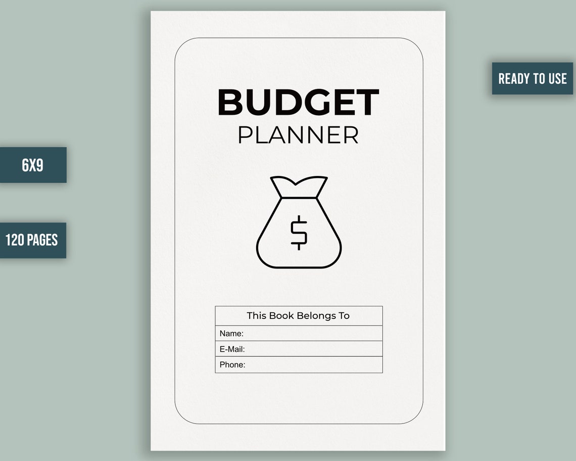 Budget Planner KDP Interior 6x9 Inches Commercial Use Ready to Upload ...